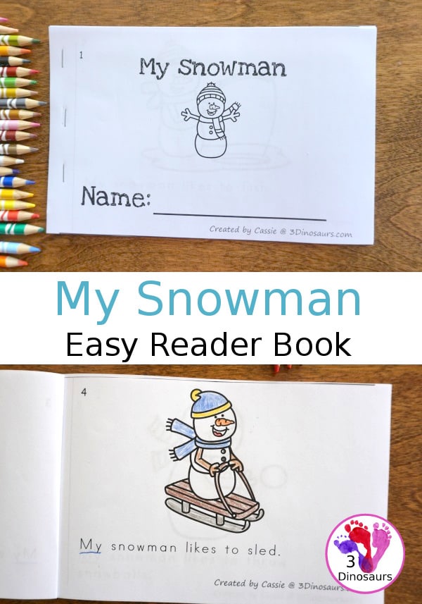 FREE My Snowman Easy Reader | Free Homeschool Deals