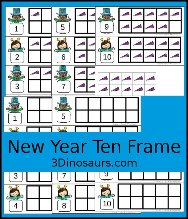 FREE New Year's-Themed Ten Frame Cards | Free Homeschool Deals