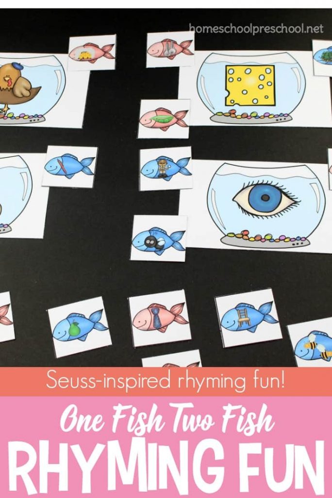 FREE One Fish Two Fish Rhyming Activity | Free Homeschool Deals
