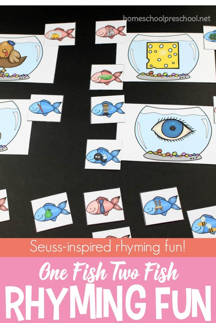 FREE One Fish Two Fish Rhyming Activity | Free Homeschool Deals
