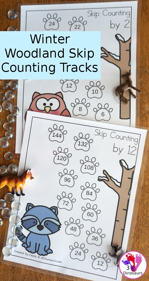 FREE Skip Counting with Winter Woodland Tracks | Free Homeschool Deals