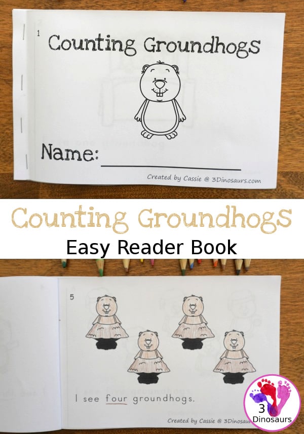 FREE Counting Groundhogs Easy Reader | Free Homeschool Deals