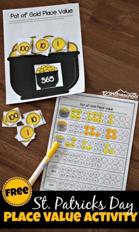 FREE St. Patrick's Day Place Value Activity | Free Homeschool Deals
