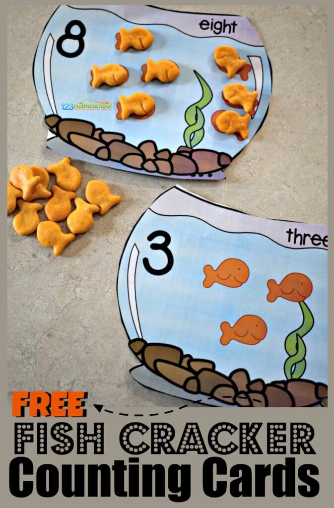 FREE Goldfish Cracker Counting Cards | Free Homeschool Deals