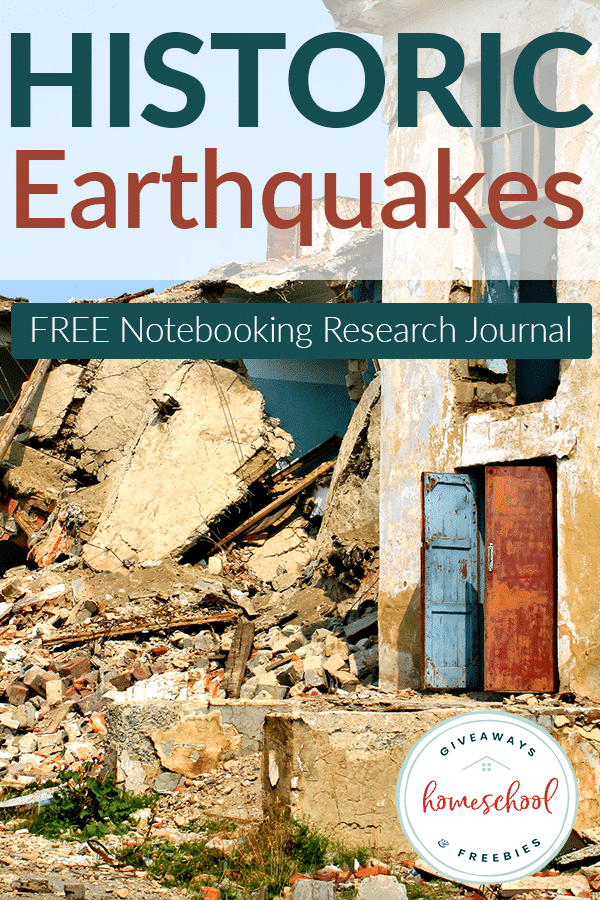 FREE Earthquakes Notebooking Research Journal | Free Homeschool Deals
