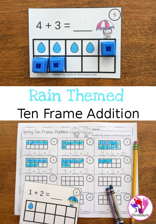 FREE Raindrop Ten Frame Addition Cards | Free Homeschool Deals