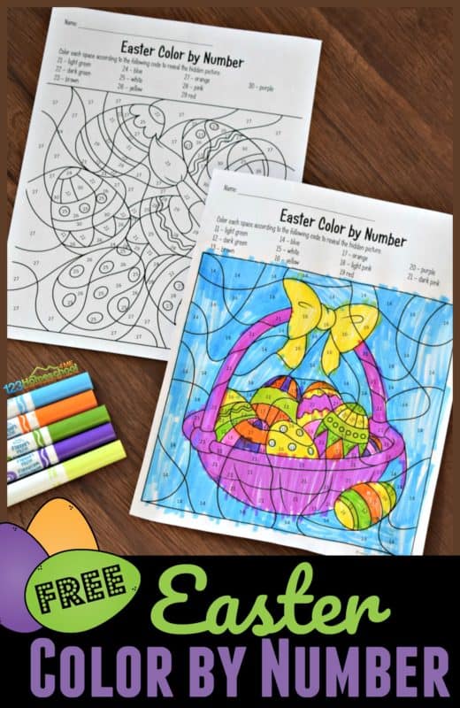FREE Easter Color by Number Pages | Free Homeschool Deals