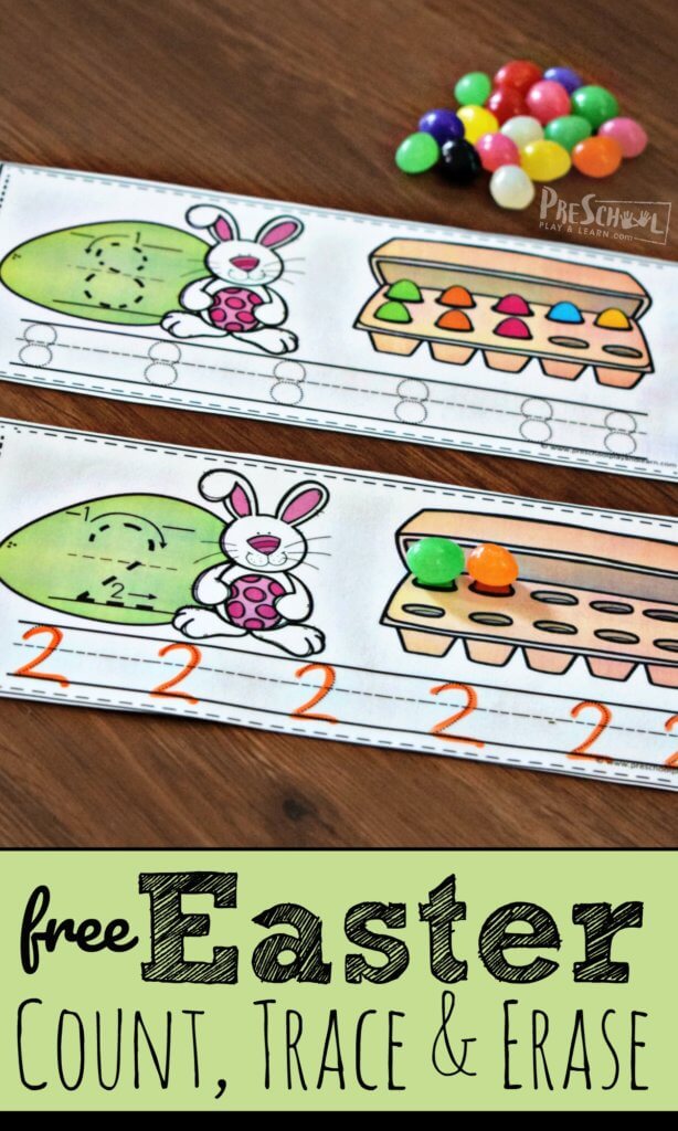 FREE Easter Count, Trace, & Erase Strips | Free Homeschool Deals