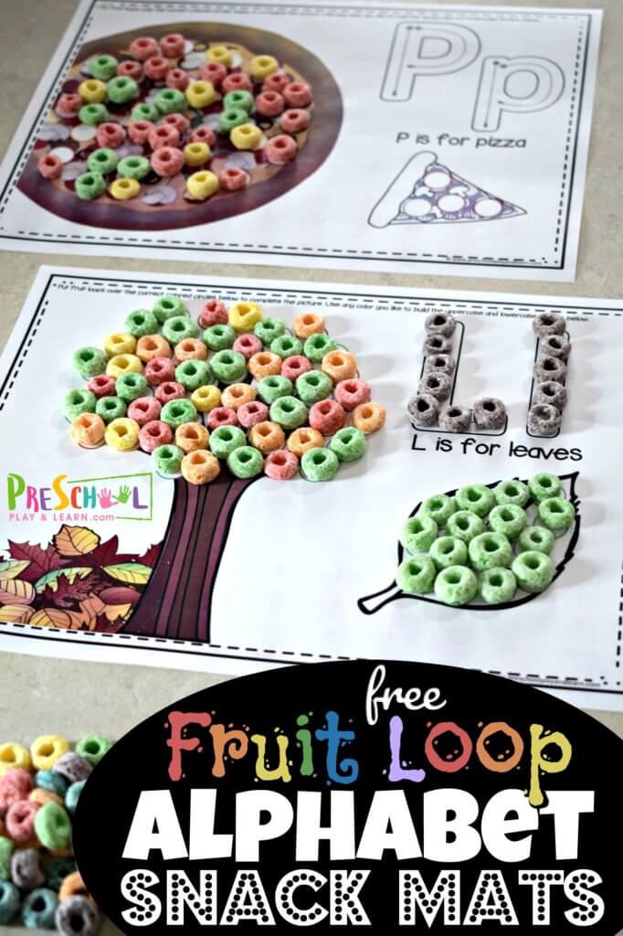 FREE Fruit Loop Alphabet Snack Mats | Free Homeschool Deals