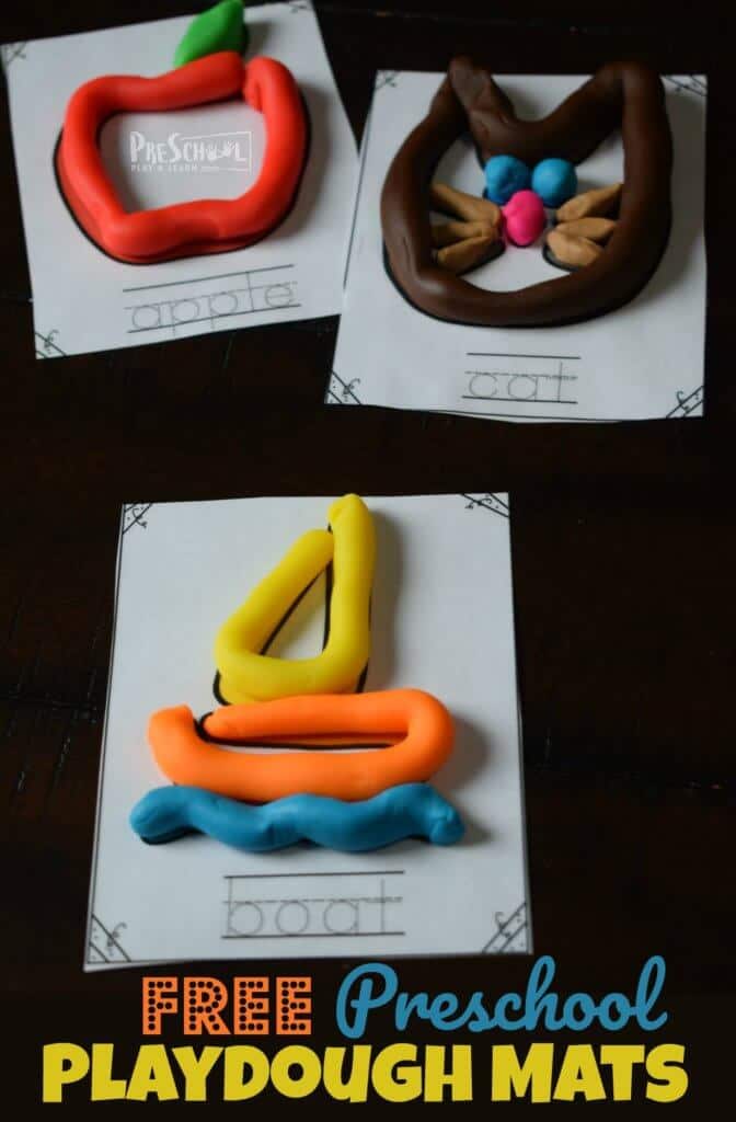 FREE Super Cute Preschool Playdough Mats | Free Homeschool Deals