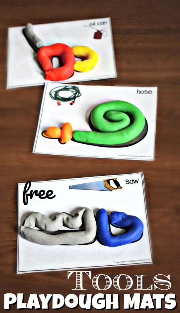 FREE Tools Playdough Mats | Free Homeschool Deals