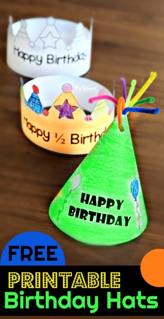 FREE Printable Birthday Hats | Free Homeschool Deals