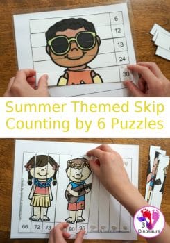FREE Summer-Themed Skip Counting Puzzles | Free Homeschool Deals