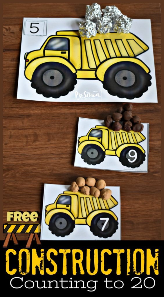 FREE Construction Counting Mats | Free Homeschool Deals