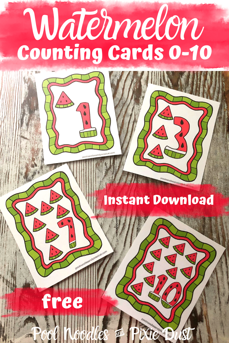 FREE Watermelon Counting Cards | Free Homeschool Deals