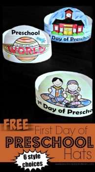 FREE First Day of Preschool Hats | Free Homeschool Deals