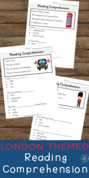 FREE London Reading Comprehension Worksheets | Free Homeschool Deals