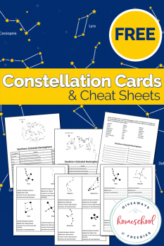 Constellation Cards and Cheat Sheets Freebie | Free Homeschool Deals