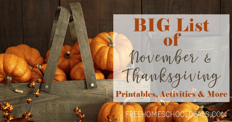 BIG List of November & Thanksgiving Printables, Activities, and More ...