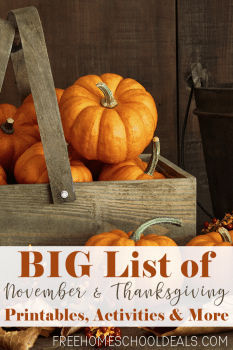 BIG List of November & Thanksgiving Printables, Activities, and More ...