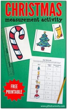FREE Printable Christmas Measurement Activity | Free Homeschool Deals
