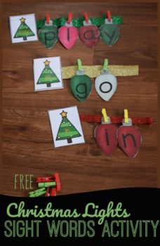 FREE Sight Words Christmas Lights Activity | Free Homeschool Deals