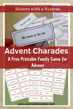 FREE Advent Charades Game | Free Homeschool Deals