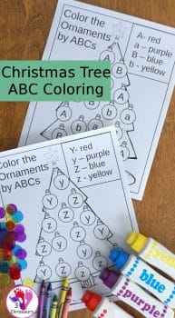 FREE Christmas Tree ABC Coloring Pages | Free Homeschool Deals