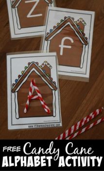 FREE Alphabet Gingerbread Candy Cane Activity | Free Homeschool Deals