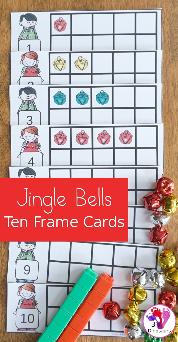 FREE Jingle Bells Ten Frame Cards | Free Homeschool Deals