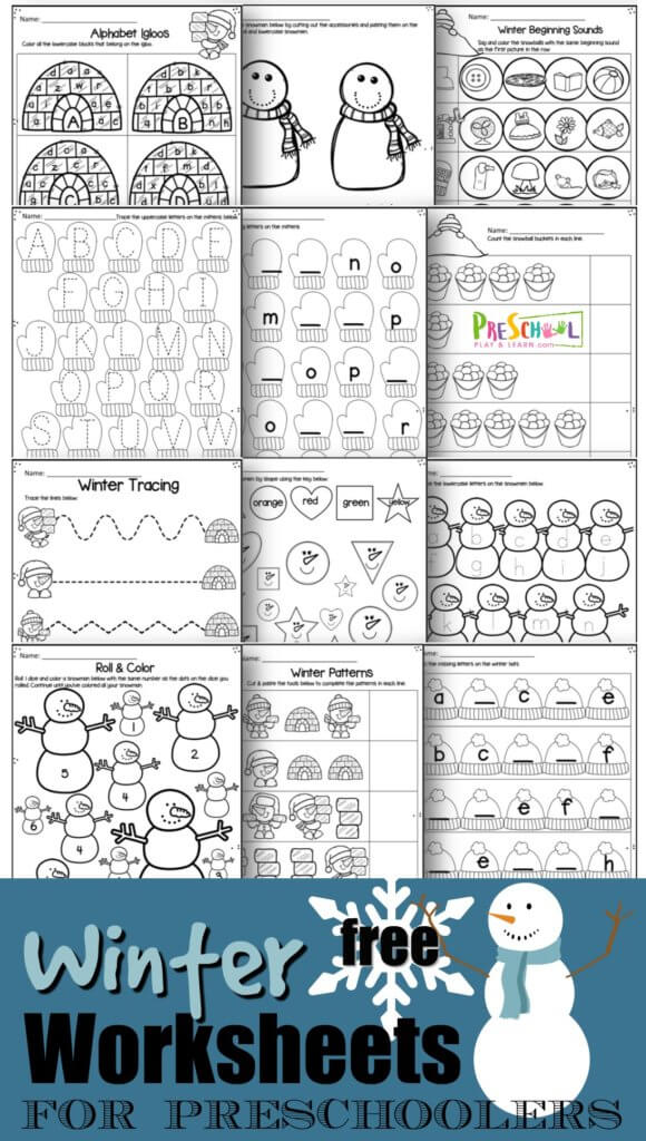 Preschool Winter FREE Worksheets | Free Homeschool Deals