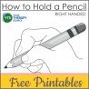 FREE Printable Pencil Grasp Reminder | Free Homeschool Deals