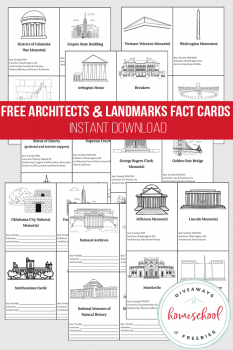 Architects and U.S. Landmarks FREE Fact Cards | Free Homeschool Deals
