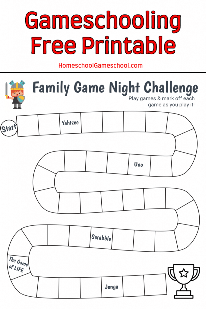 FREE Game Challenge for Family Game Night | Free Homeschool Deals