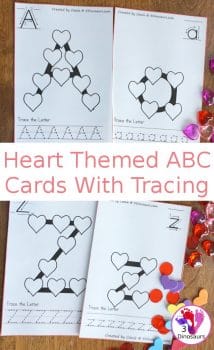 FREE Heart ABC Tracing Letter Cards | Free Homeschool Deals