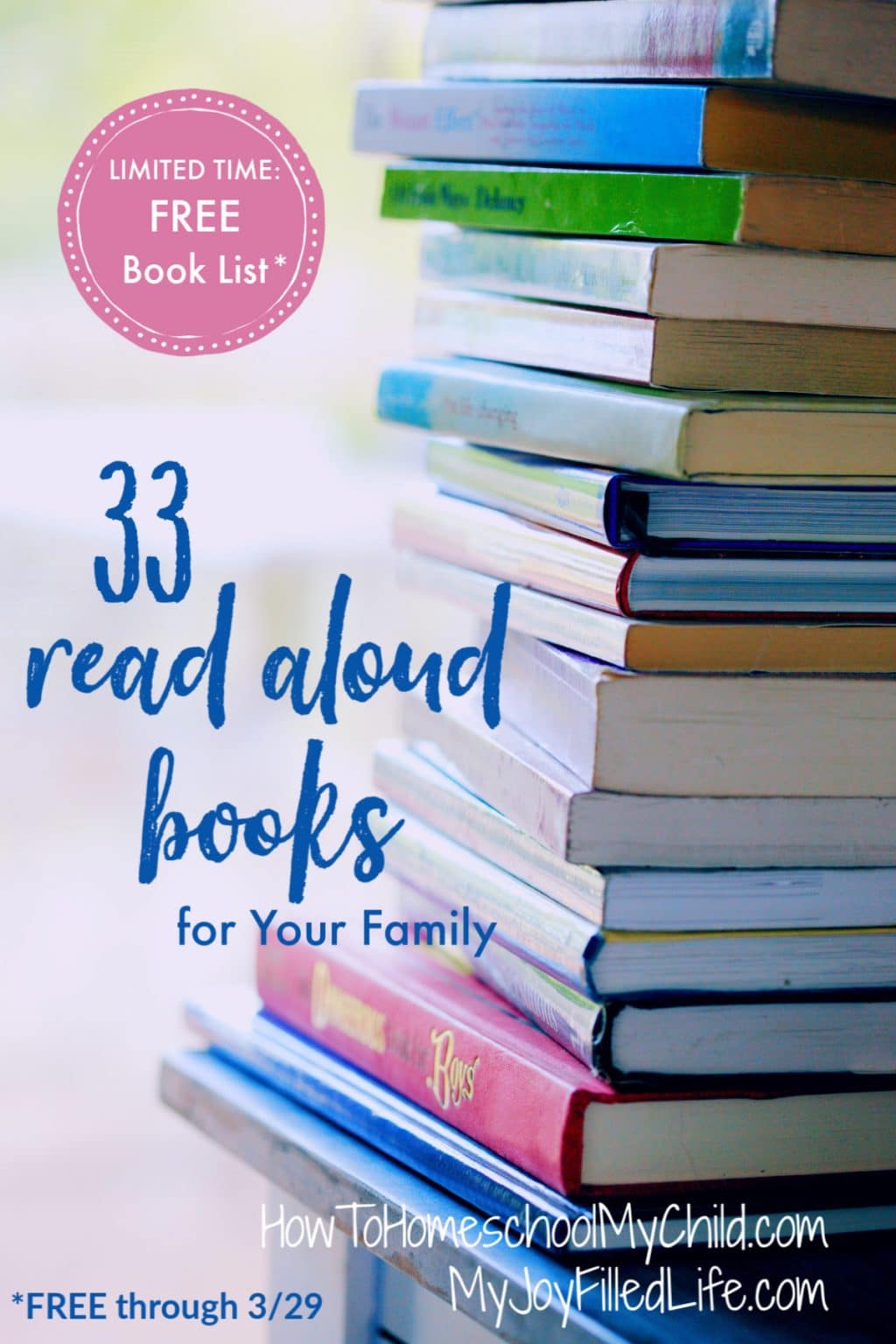 FREE List of 33 Read Aloud Books for Your Family (limited time!) | Free ...