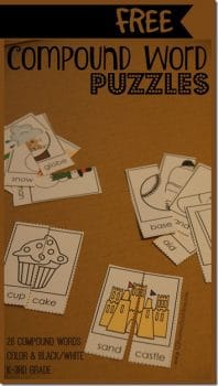 FREE Compound Word Puzzles | Free Homeschool Deals