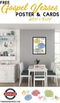 FREE Gospel Bible Verses Poster and Cards | Free Homeschool Deals