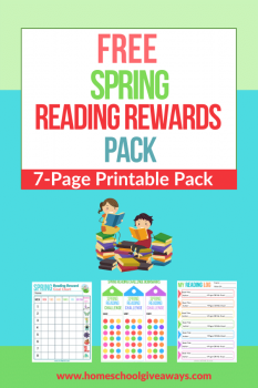 FREE Reading Rewards Pack for Spring | Free Homeschool Deals