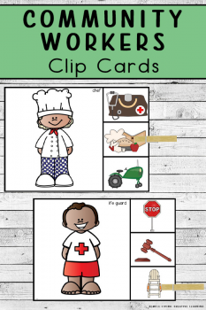 Community Workers FREE Clip Cards | Free Homeschool Deals