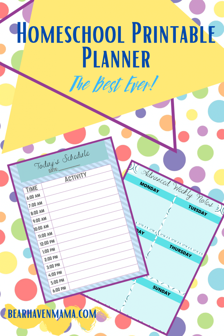 FREE Homeschool Printable Planner | Free Homeschool Deals