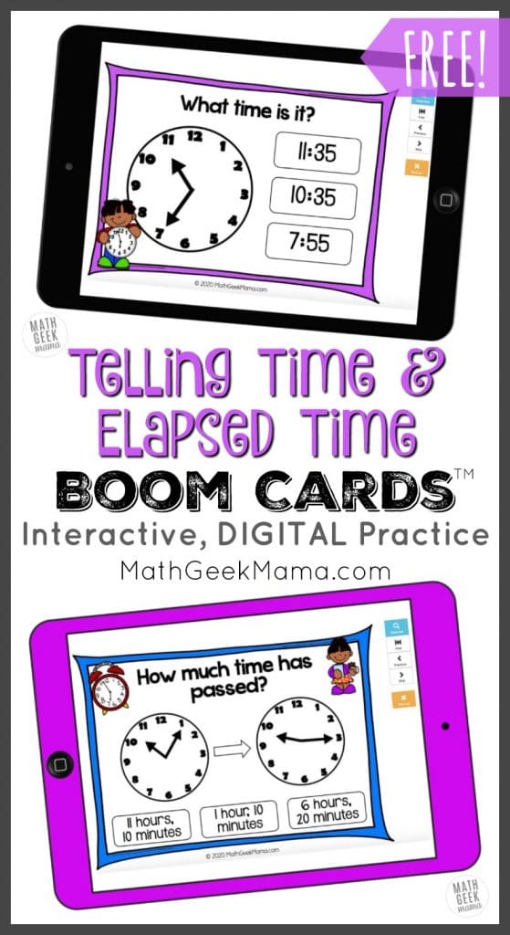 FREE Digital Telling Time Cards | Free Homeschool Deals