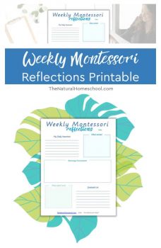 FREE Weekly Montessori Reflections Printable | Free Homeschool Deals