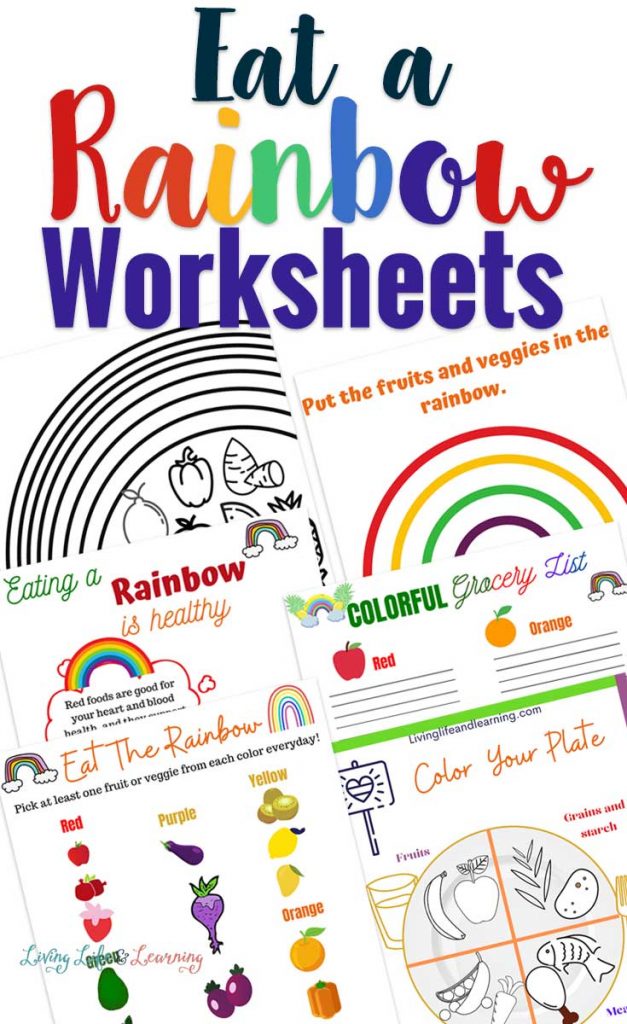 FREE Eat A Rainbow Worksheets | Free Homeschool Deals