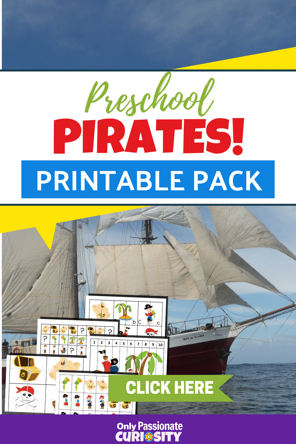 FREE Pirate Printable Pack for Preschool | Free Homeschool Deals
