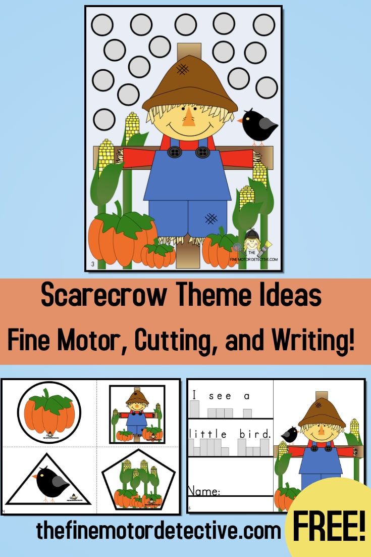 Scarecrow Fine Motor, Cutting, and Writing Activities! | Free ...