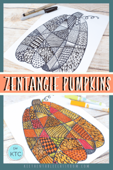 FREE Zentangle Pumpkin Drawing | Free Homeschool Deals