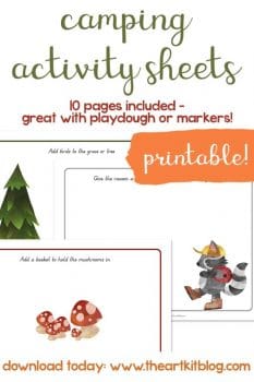 FREE Versatile Camping Playdough Mats | Free Homeschool Deals