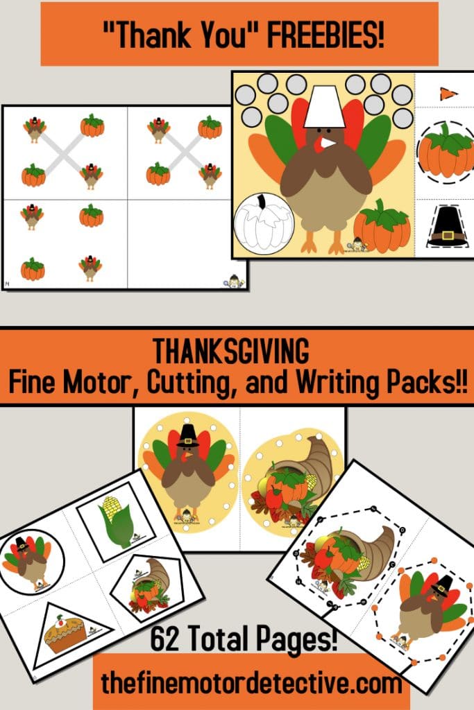 Free Thanksgiving Fine Motor, Cutting, and Writing Printables! | Free ...