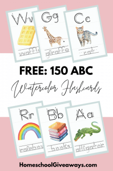 Free Watercolor Alphabet Flashcards | Free Homeschool Deals